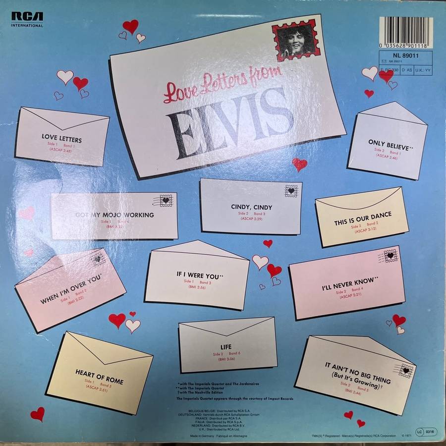 Elvis Presley – Love Letters From Elvis - hot-vinyl.com