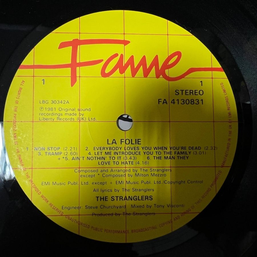 The Stranglers – La Folie - hot-vinyl.com
