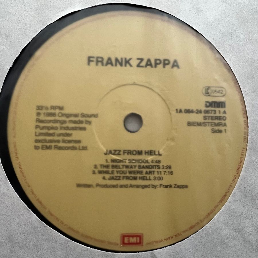 Frank Zappa – Jazz From Hell - hot-vinyl.com