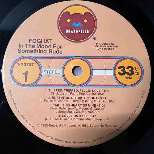 Foghat – In The Mood For Something Rude - hot-vinyl.com